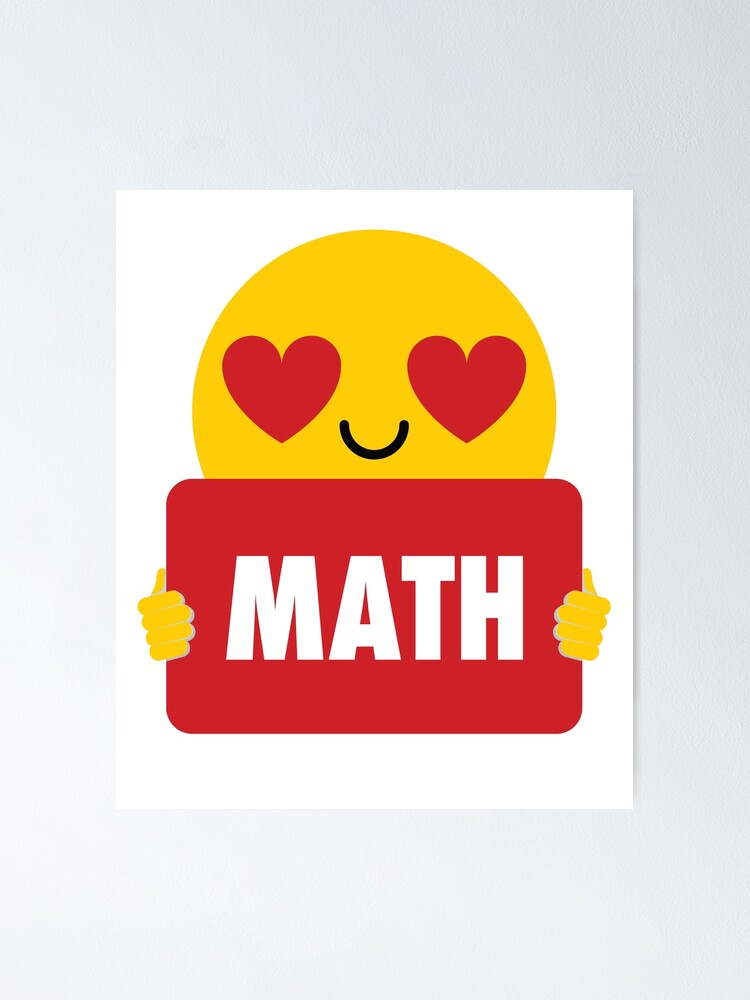 "Math Emoji Shirt Heart Eye T-Shirt Tee" Poster by teeandmee | Redbubble