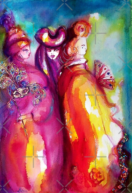 "THE THIRD MASK / Venetian Carnival Masquerade" by BulganLumini | Redbubble