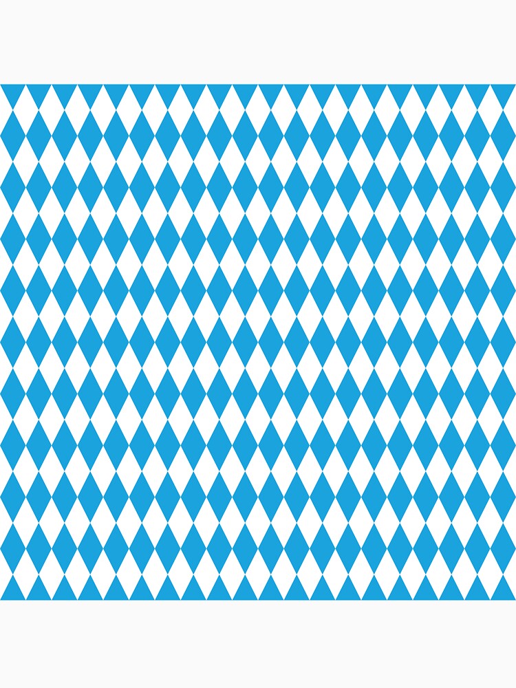Oktoberfest Bavarian Blue And White Large Diagonal Diamond Pattern T