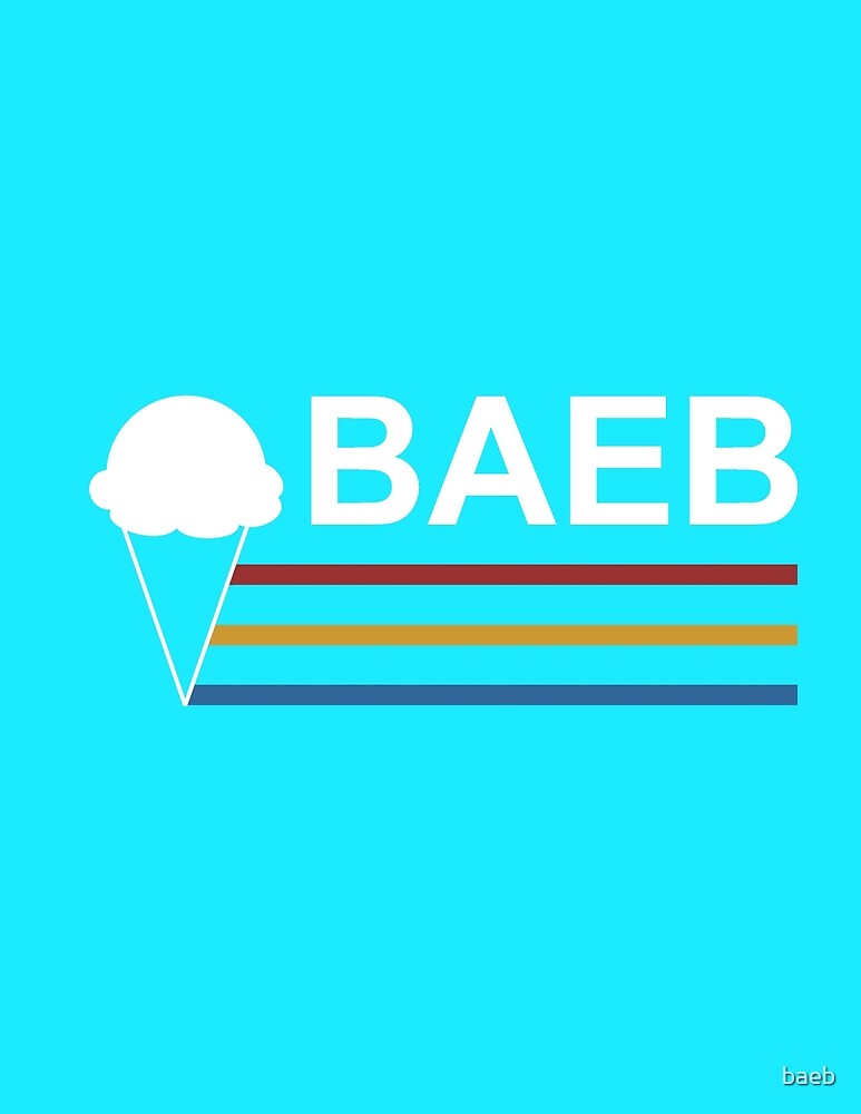 "baeb logo alt light ice cream" by baeb | Redbubble