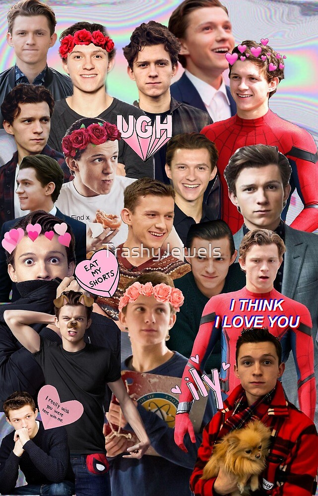 "Tom Holland Collage" by TrashyJewels | Redbubble