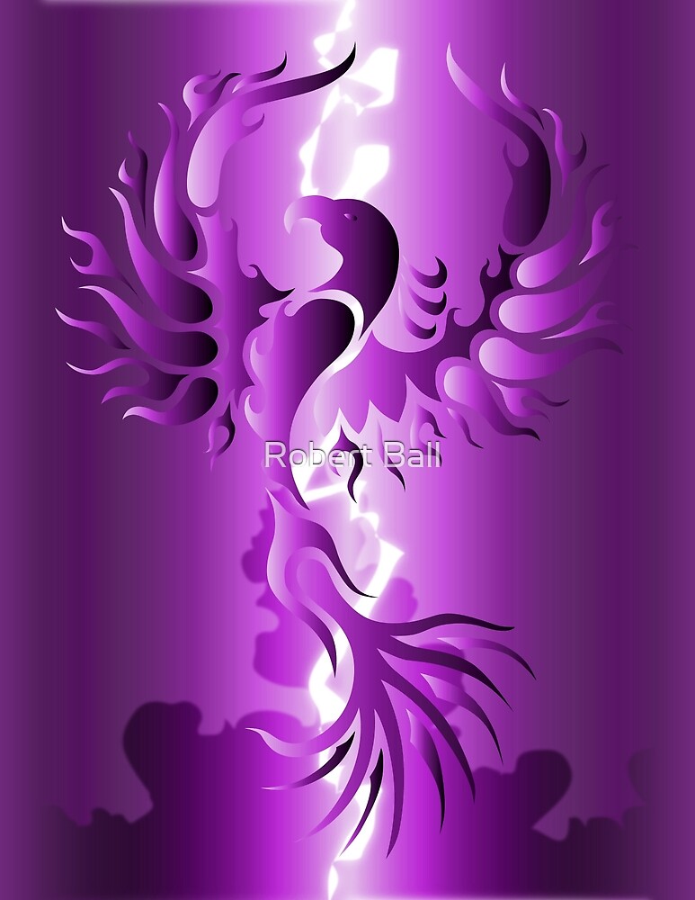 "Red Violet Phoenix" by Robert Ball | Redbubble