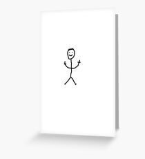Funny Stick Figure Greeting Cards | Redbubble