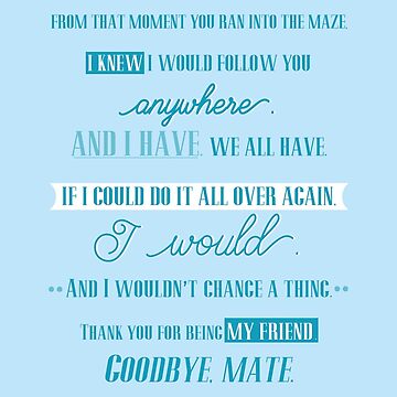 "Newt Letter to Thomas - The Maze Runner" Poster for Sale by ...