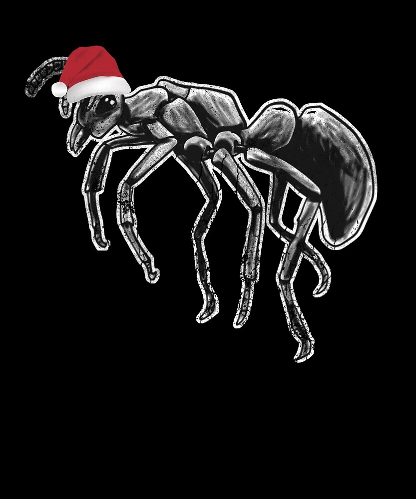 "Santa Hat Ant Christmas Cute Ants Insect Collector " by roarr | Redbubble