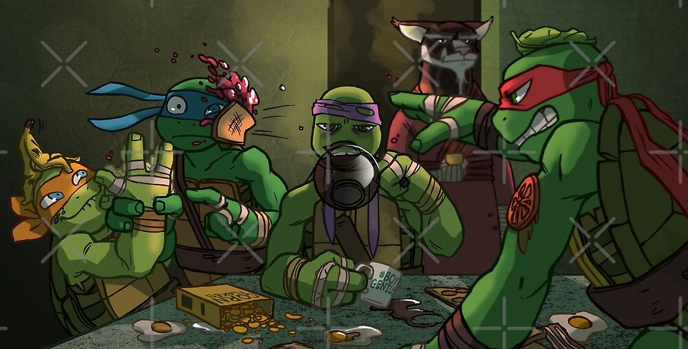"Early-Morning Food Fight - TMNT" by WinterHeath | Redbubble