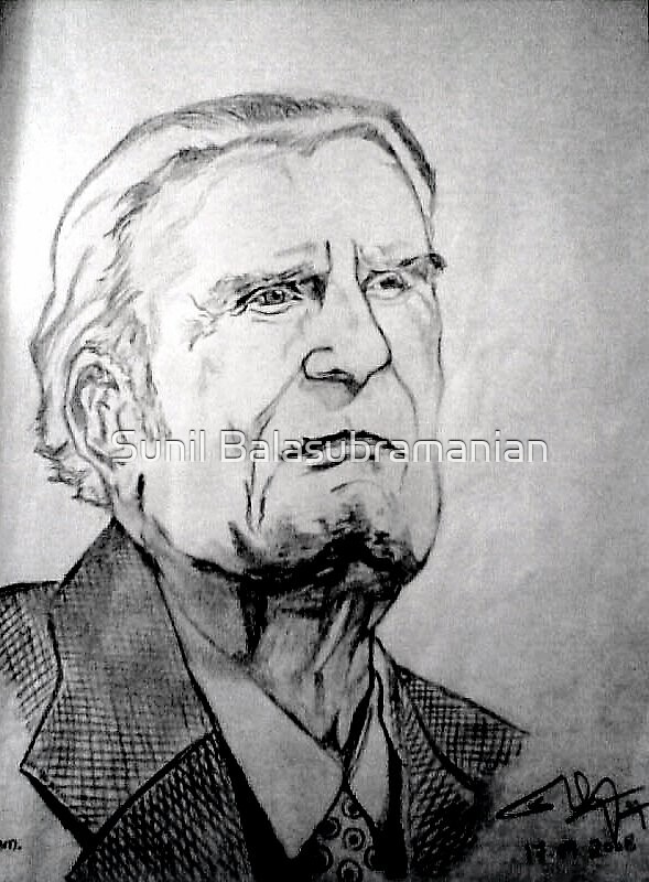 "Billy Graham - Pencil Art" by Sunil Joe Balu & Vijay Moses | Redbubble
