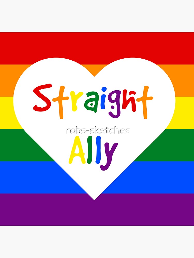 Lgbtq Straigt Ally Sticker By Robs Sketches Redbubble