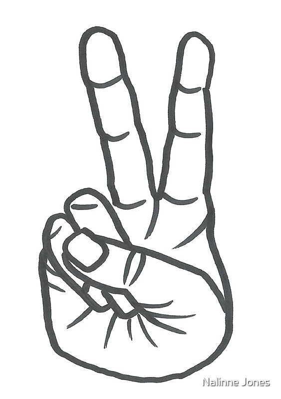 "Peace Sign Emoji" by Nalinne Jones | Redbubble