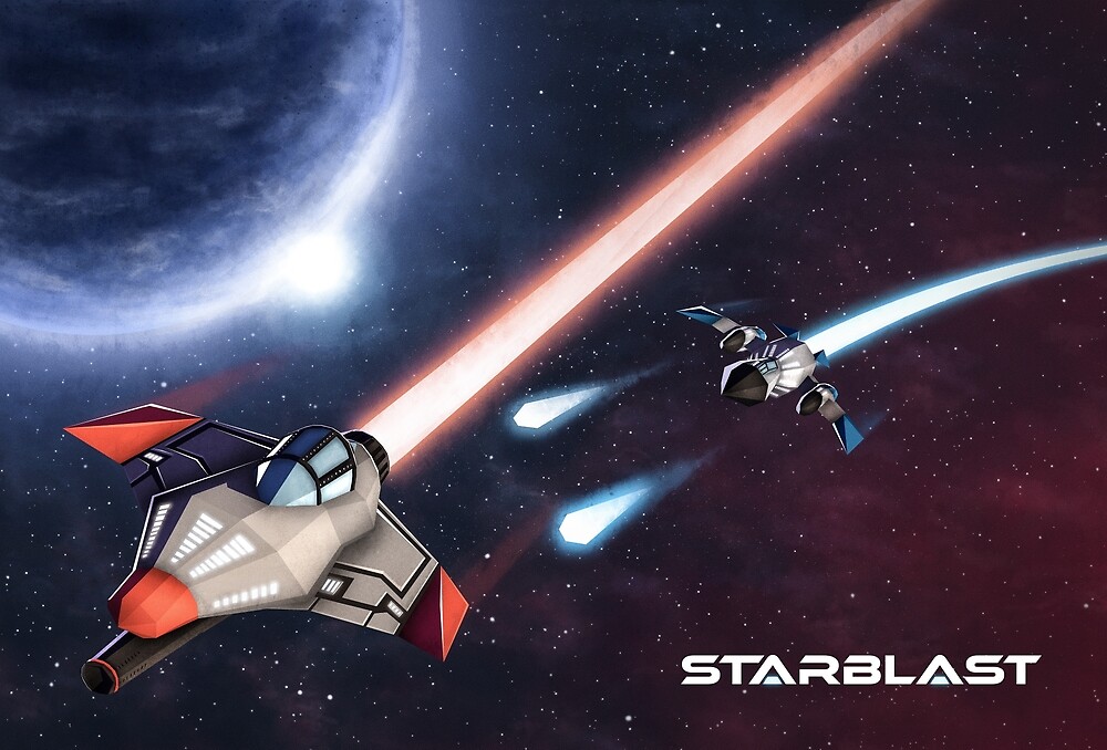 "Starblast Poster" by neuronality | Redbubble