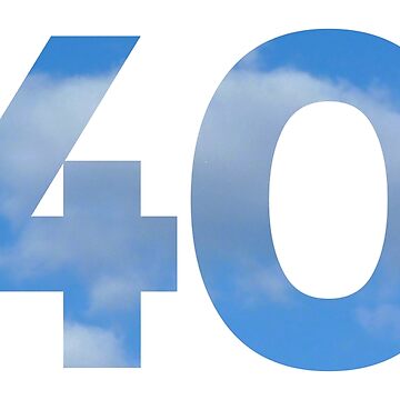 "Number 40 - Heavenly 40th Birthday Design" Sticker by theshirtshops ...