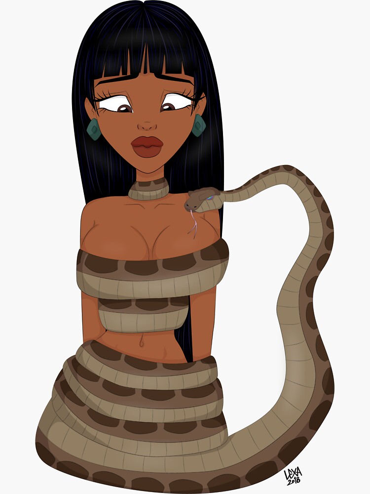"Chel coiled by a snake" Sticker by Bridde21 | Redbubble