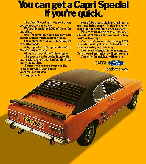 "FORD CAPRI" Poster by ThrowbackMotors | Redbubble