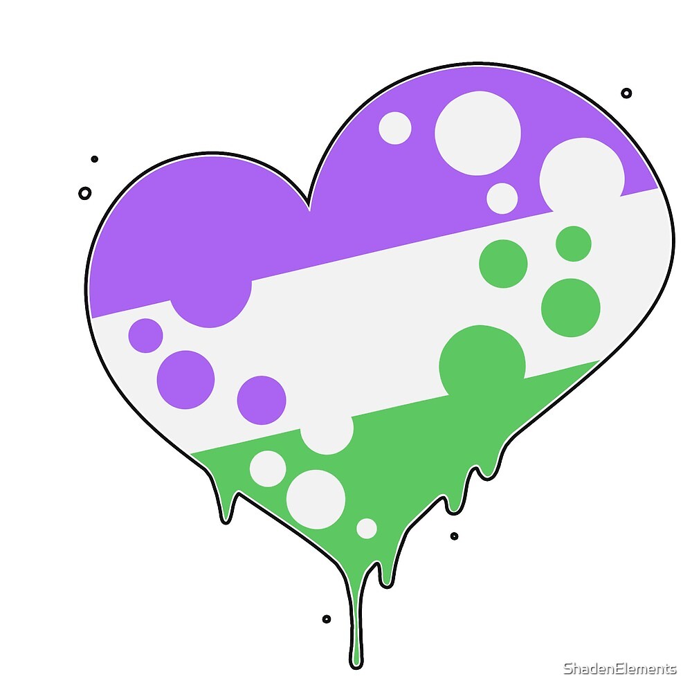 "Subtle Overflowing Pride - Genderqueer" by ShadenElements | Redbubble