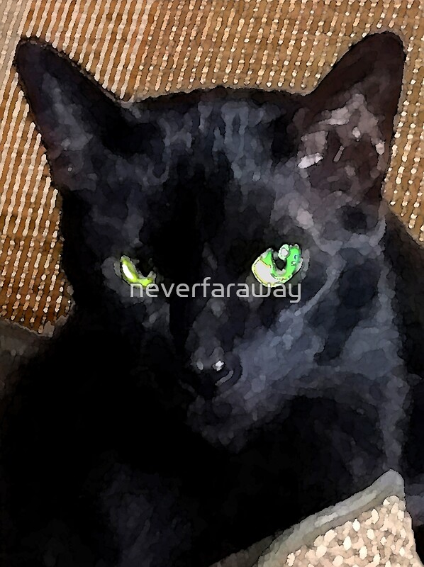 "Shady Cat Watercolor II" by neverfaraway | Redbubble
