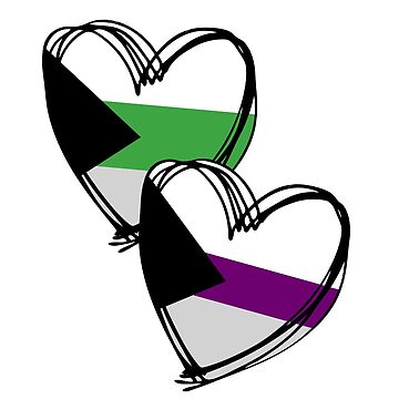 "Demisexual and Demiromantic heart" Sticker for Sale by be-proud ...