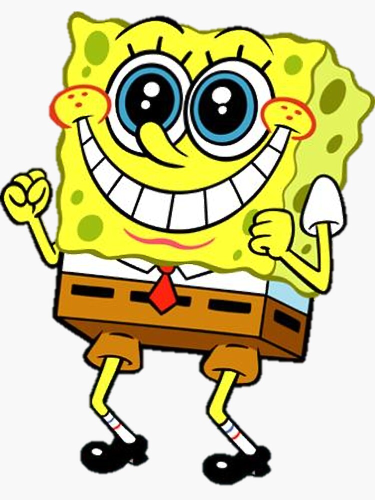 "Smiling Spongebob" Sticker by CharlieGhirardo | Redbubble