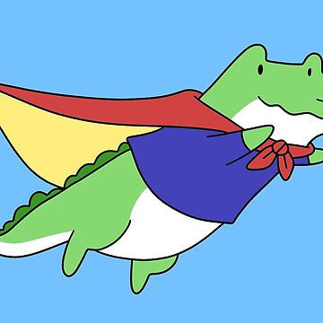"Superhero Alligator " Sticker for Sale by SaradaBoru | Redbubble