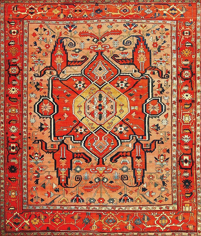 "Antique Serapi Persian Rug" by Vicky Brago-Mitchell® | Redbubble
