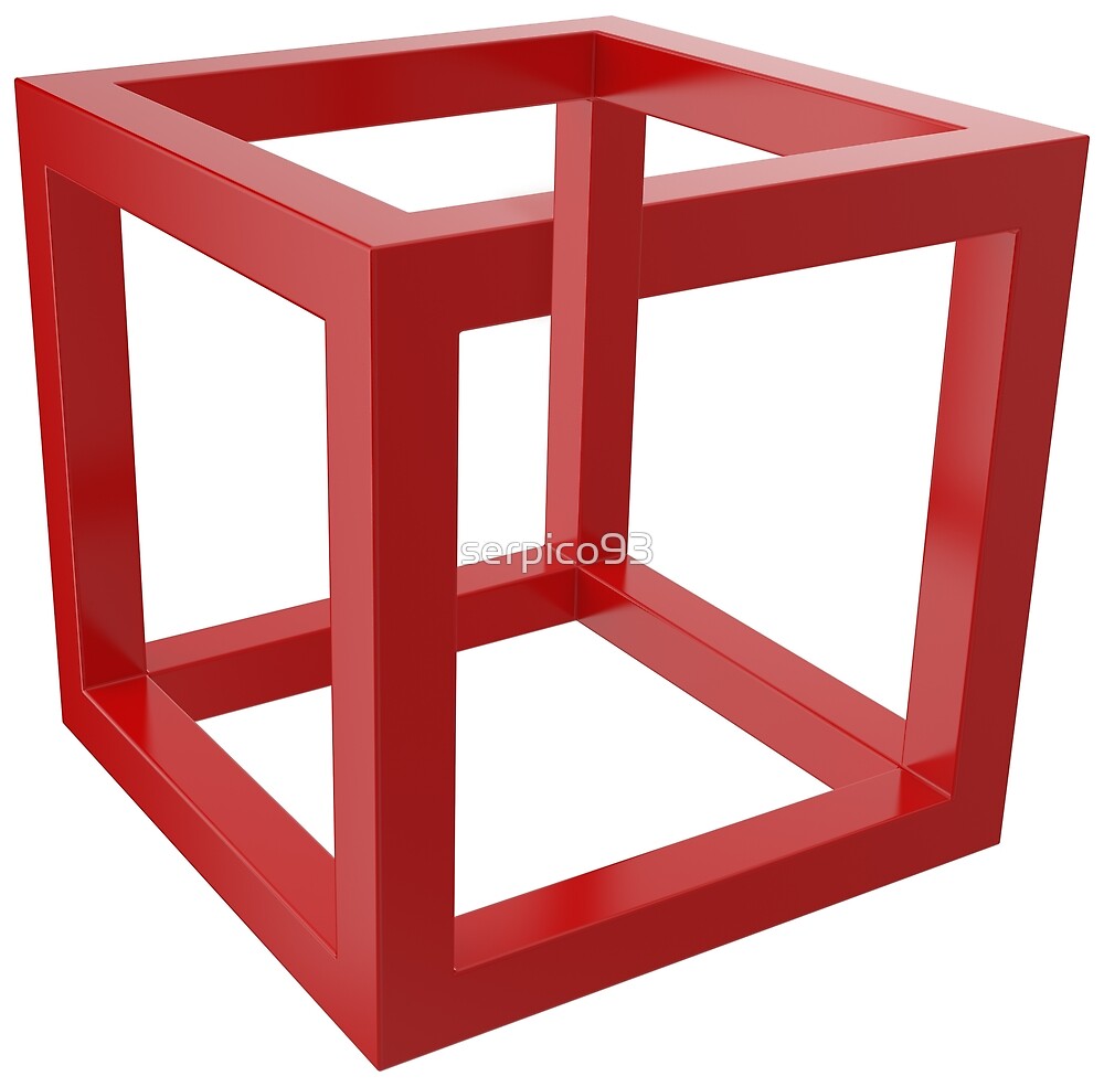"Necker's Cube" by serpico93 | Redbubble