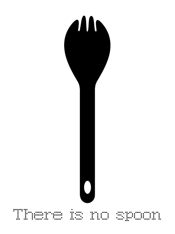 "There is no spoon - Black" by Rupert Russell | Redbubble