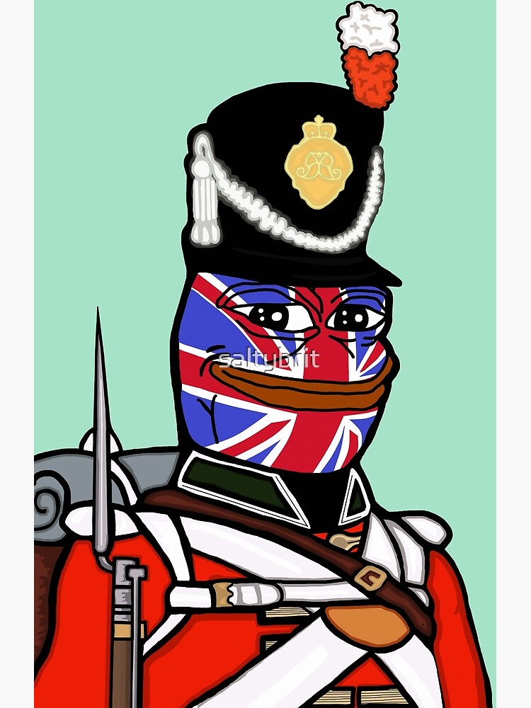 "Red Coat British Pepe" Poster by saltybrit | Redbubble