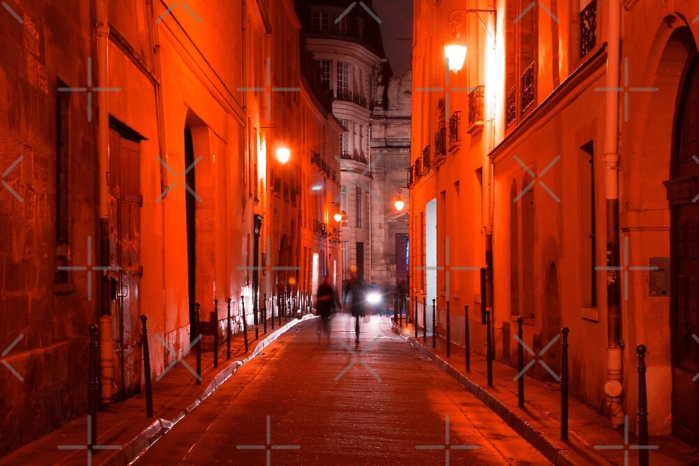 "Red colour effected urban, modern photo of Parisian lifestyle" by ...