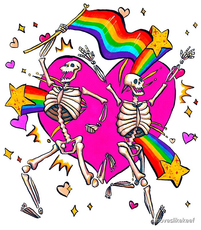 Gay Pride Skeletons By Moveslikekeef Redbubble