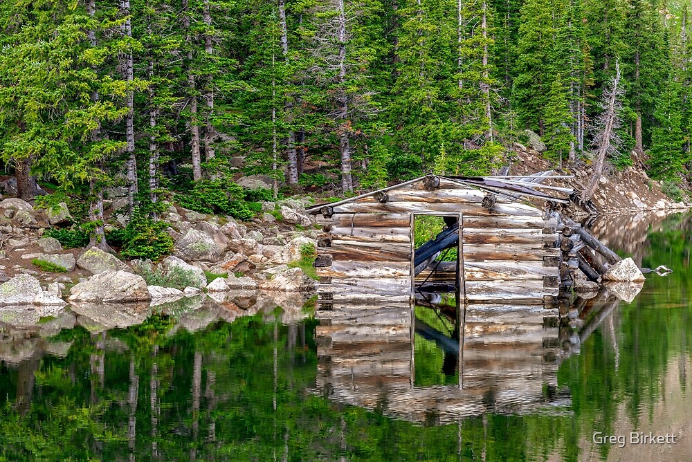 "Cabin in the Lake" by Greg Birkett | Redbubble