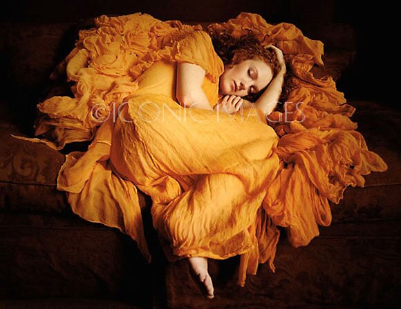 "Flaming June Homage" by IvoryFlame | Redbubble