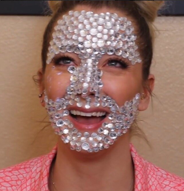 "jenna marbles crying with rhinestones on her face" by inspiredcloth ...