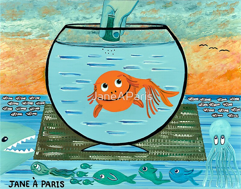 "WANDA THE GOLDFISH" by JaneAParis | Redbubble