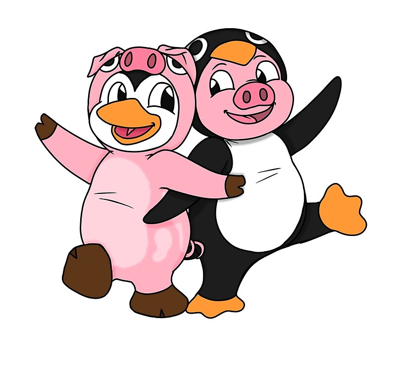 "Pig Penguin Pals" by Penguinqueen423 | Redbubble