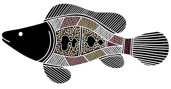 "Aboriginal Art - Fish" Poster by HogarthArts | Redbubble