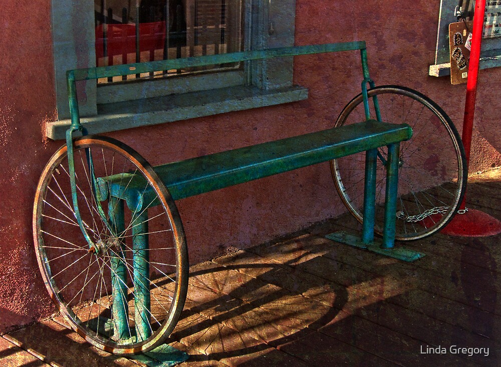 "Bicycle Bench" by Linda Gregory | Redbubble