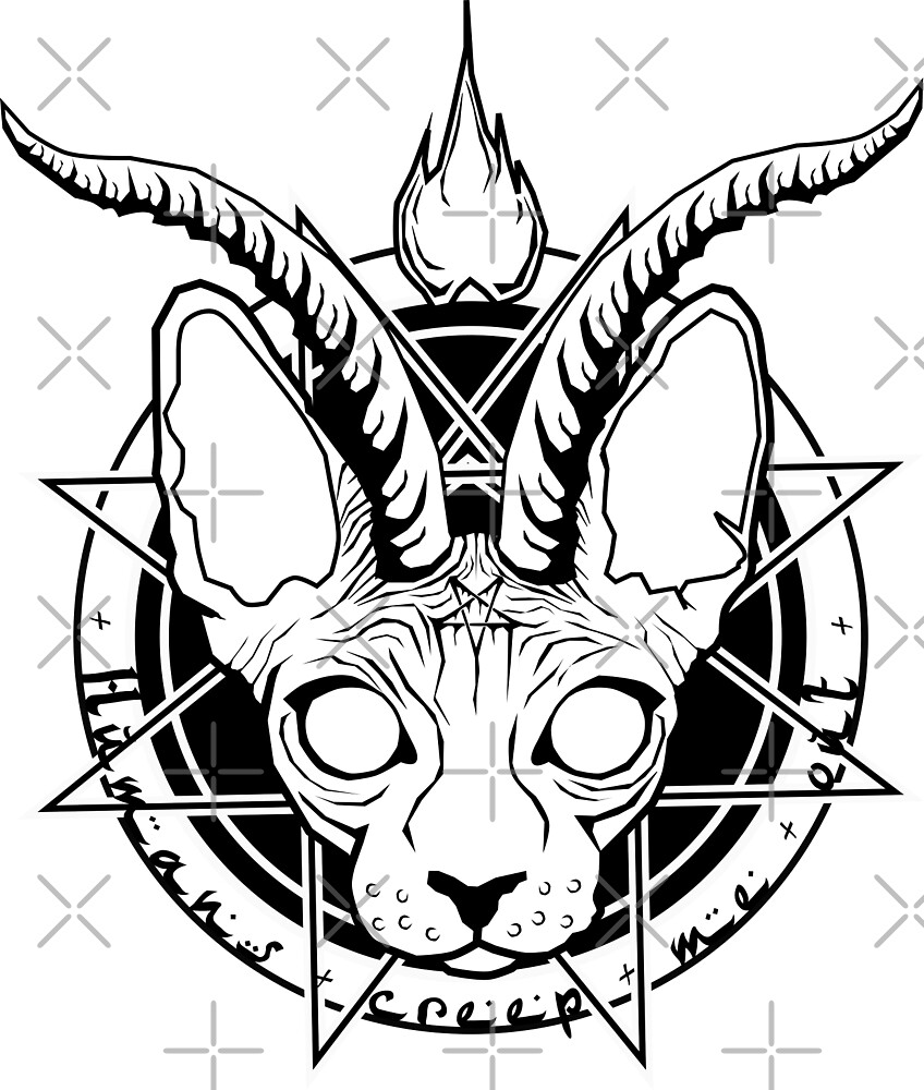 "BAPHOCAT - humans creep me out" by VonKowen | Redbubble