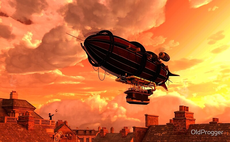 "Steampunk Zeppelin" by OldProgger | Redbubble