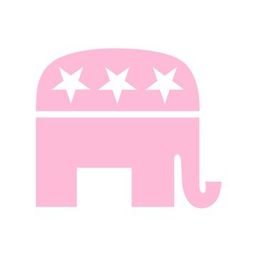 "Pink Republican" Sticker for Sale by Bella Cantu | Redbubble