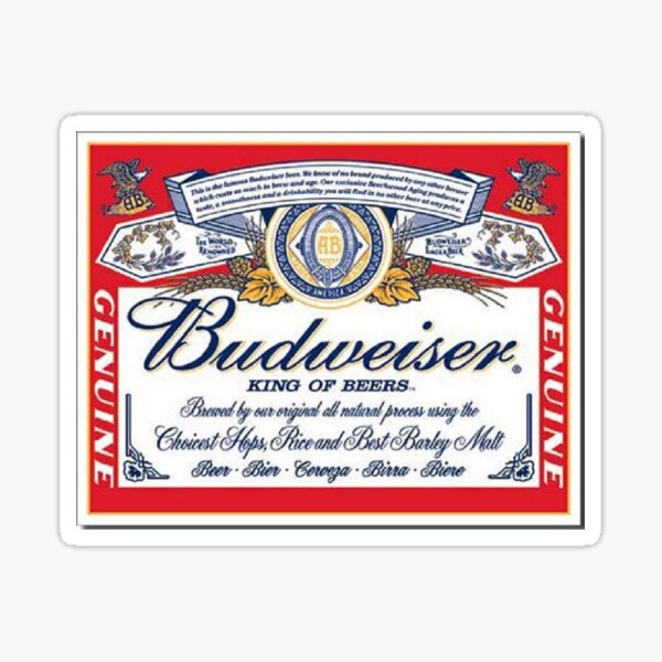 Budweiser Stickers | Redbubble