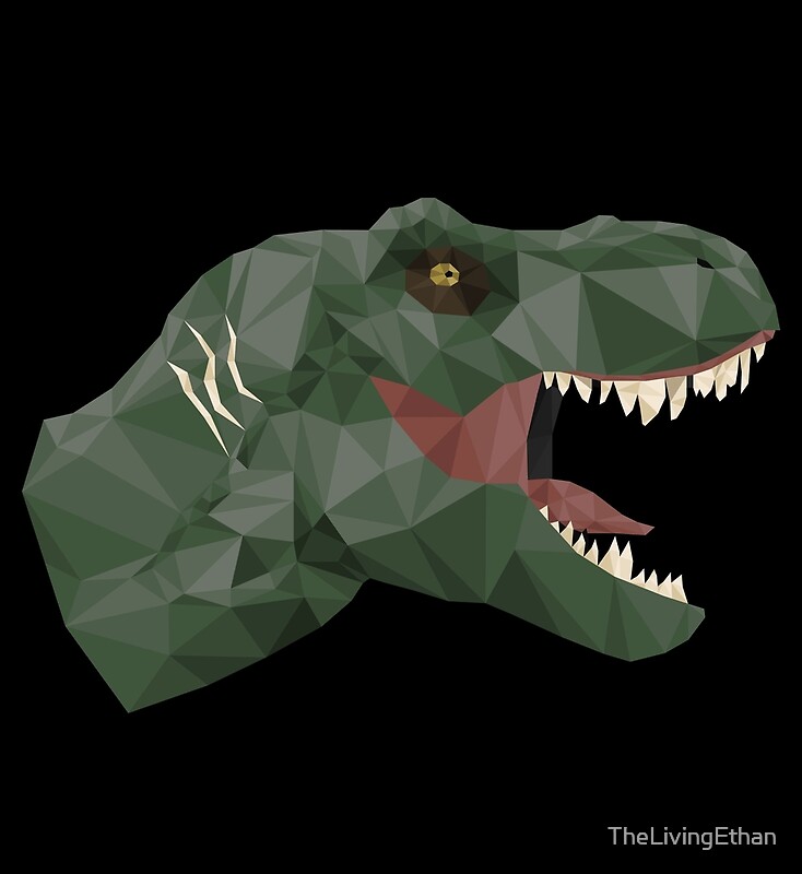 "Geometric T-Rex" by TheLivingEthan | Redbubble