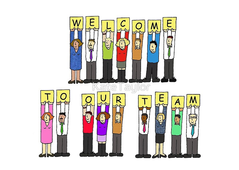 "Welcome to our Team Diverse Group of Cartoon People" by KateTaylor ...