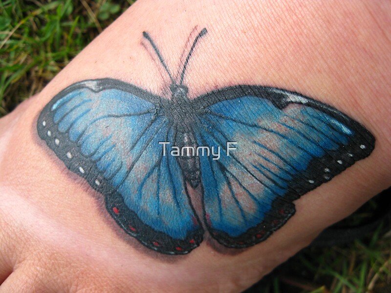 "Blue Morpho Tattoo" by Tammy F | Redbubble