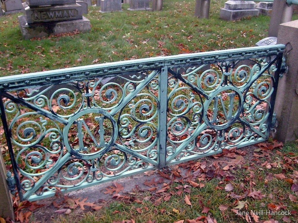 "Ornate Metal Filigree Fence and Gate, Newman Plot, Sleepy Hollow ...