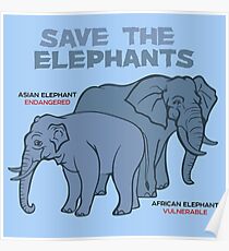 Save the Elephants: Posters | Redbubble