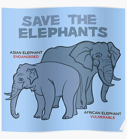 Save Elephants: Posters | Redbubble