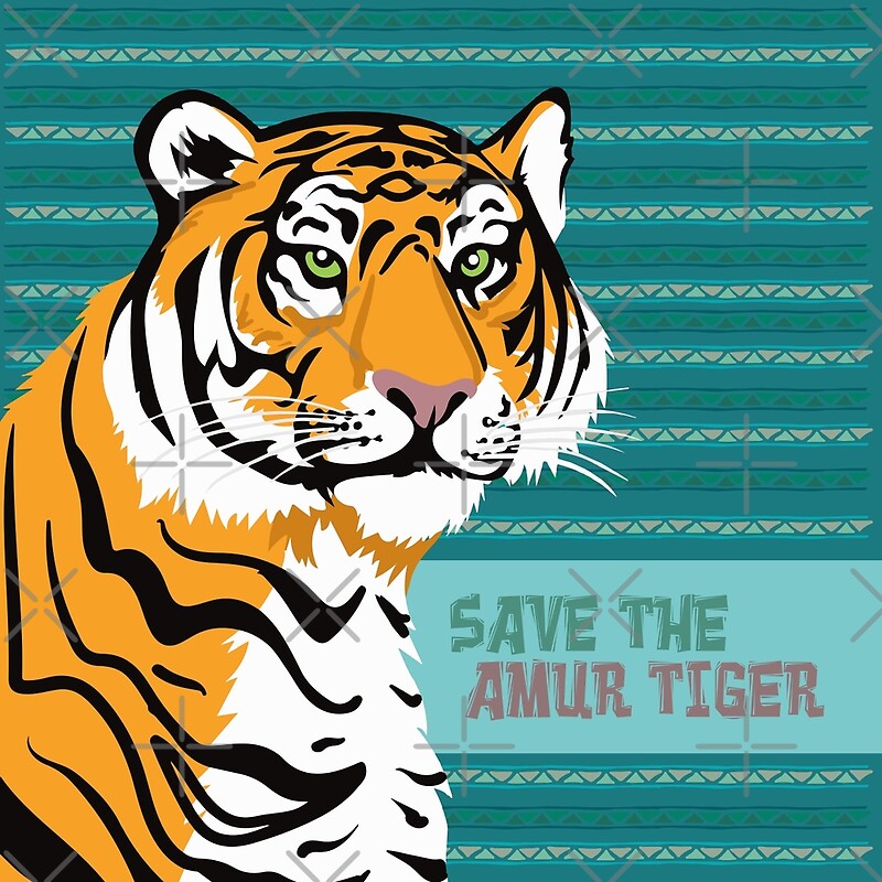 "Save the Amur Tiger" by PepomintNarwhal | Redbubble