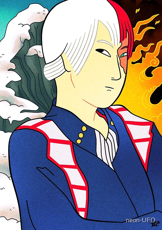 "TODOROKI poster" by neon-UFO | Redbubble