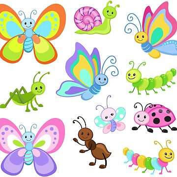 "Big Bundle set. Bugs clipart, Cute Bugs. Part 2." Sticker for Sale by ...