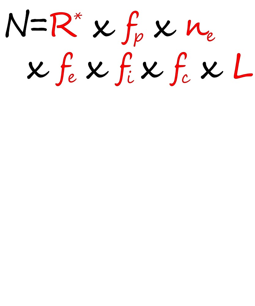 "Drake Equation- Physics Science Equation " by the-elements | Redbubble