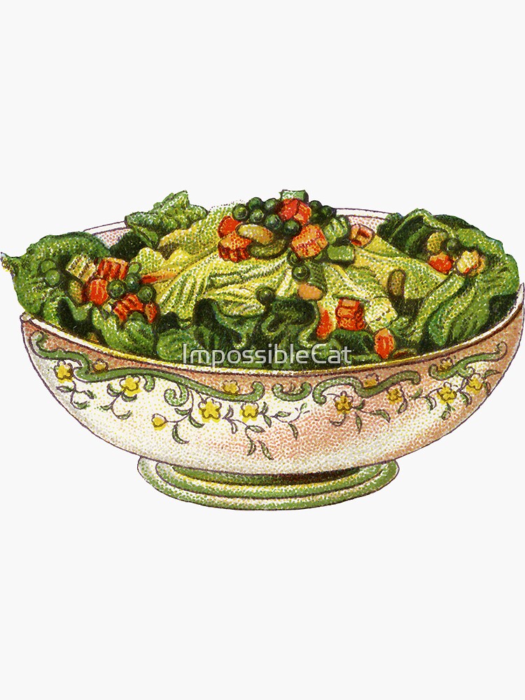 "vintage salad" Sticker by ImpossibleCat | Redbubble